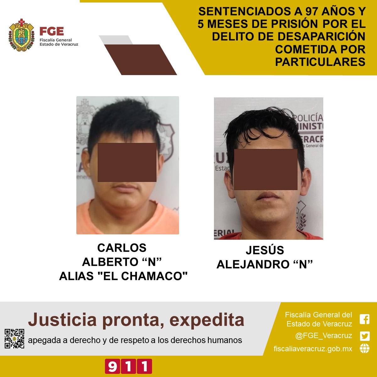 Sentenciados A 97 Años Y Cinco Meses De Prisión Por El Delito De